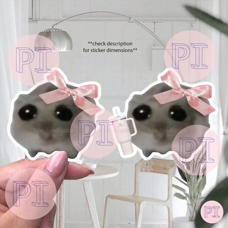 Sad Hamster With a Bow - Etsy