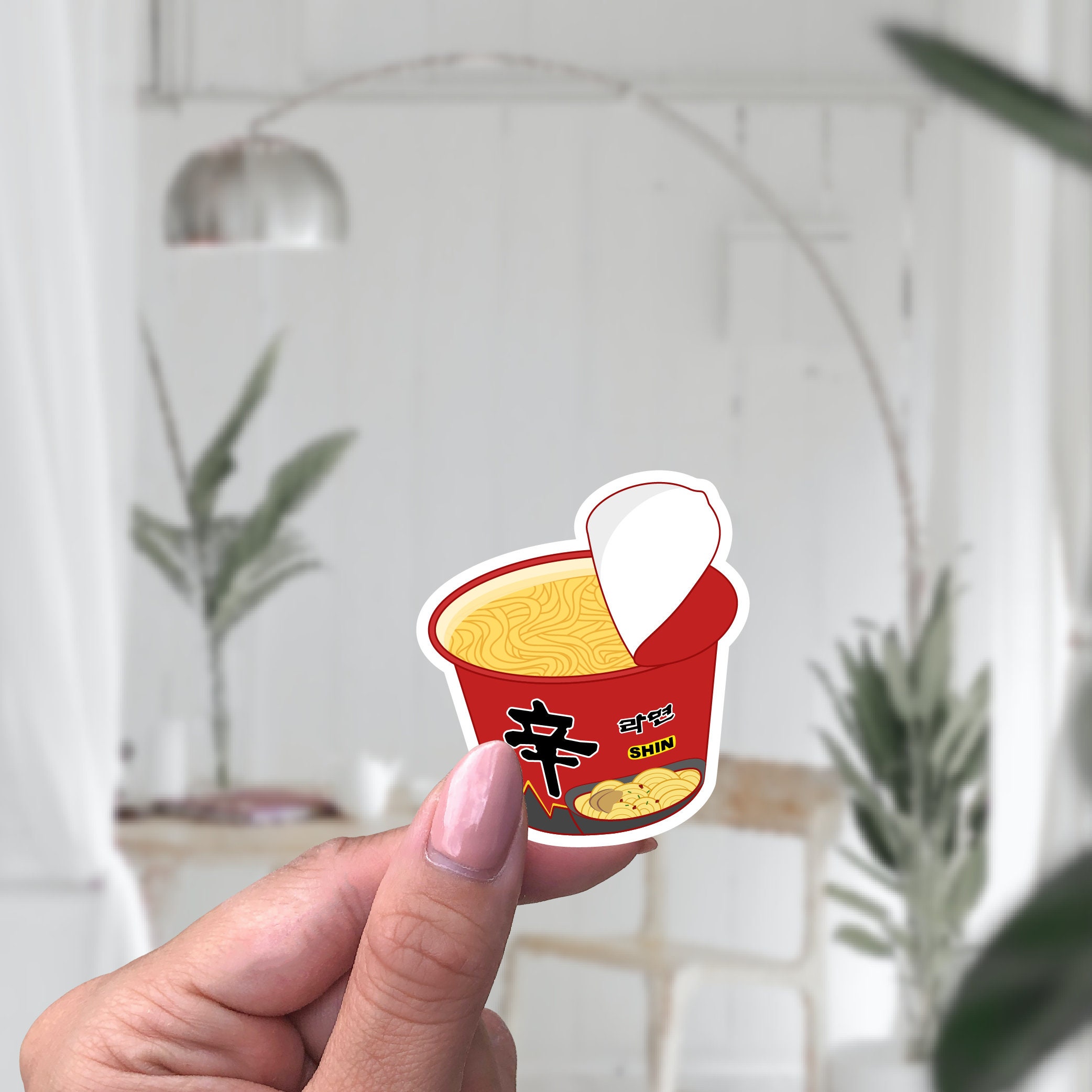 Shin Ramen Sticker Ramen Stickers Glossy Sticker Cup Noodle | Etsy