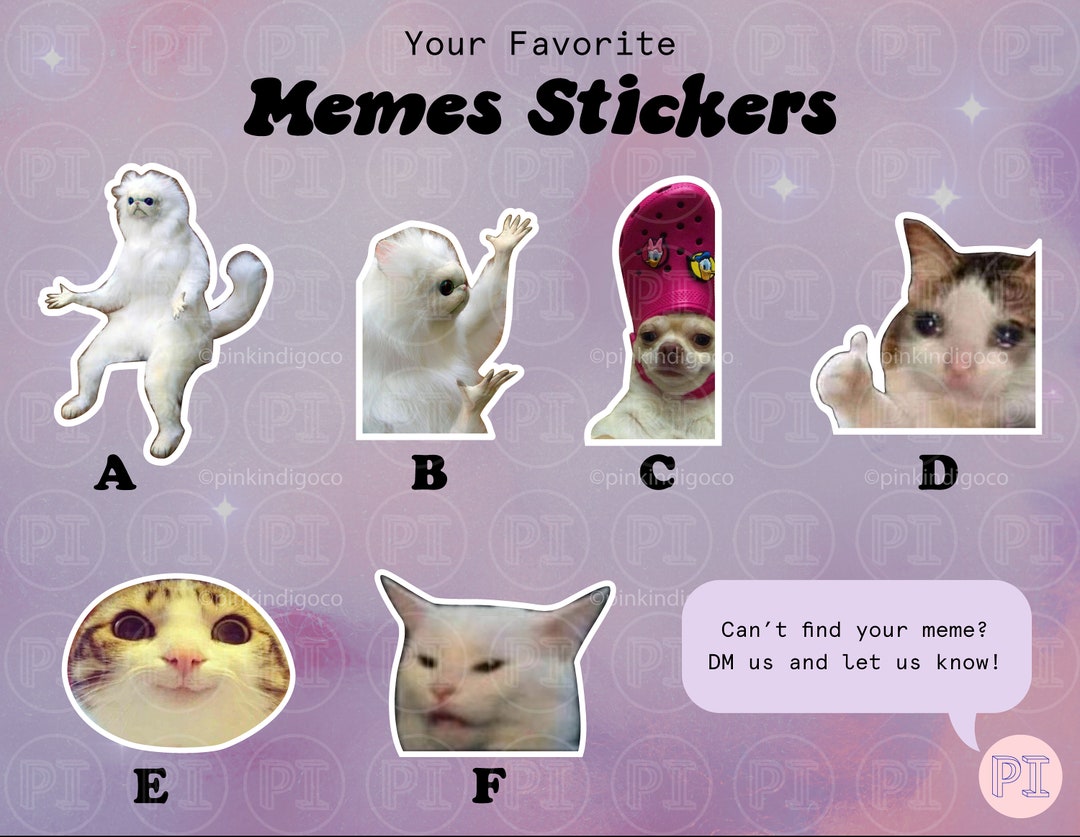 Meme Stickers, Meme Sticker, Animal Meme Sticker, Cat Meme Dog Meme ...