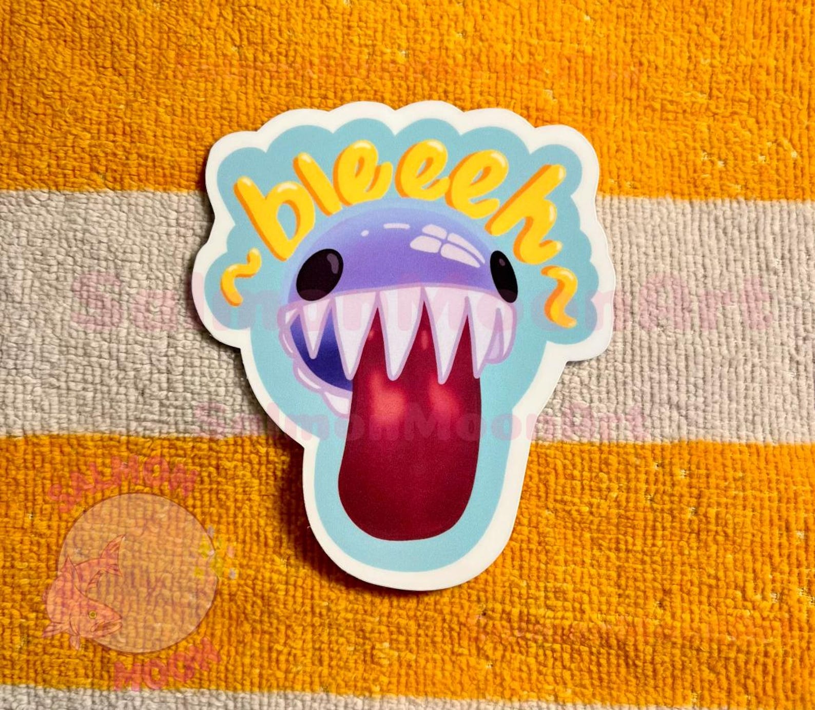 Bubble Bleh Waterproof Vinyl Sticker Original Art Gloss Finish