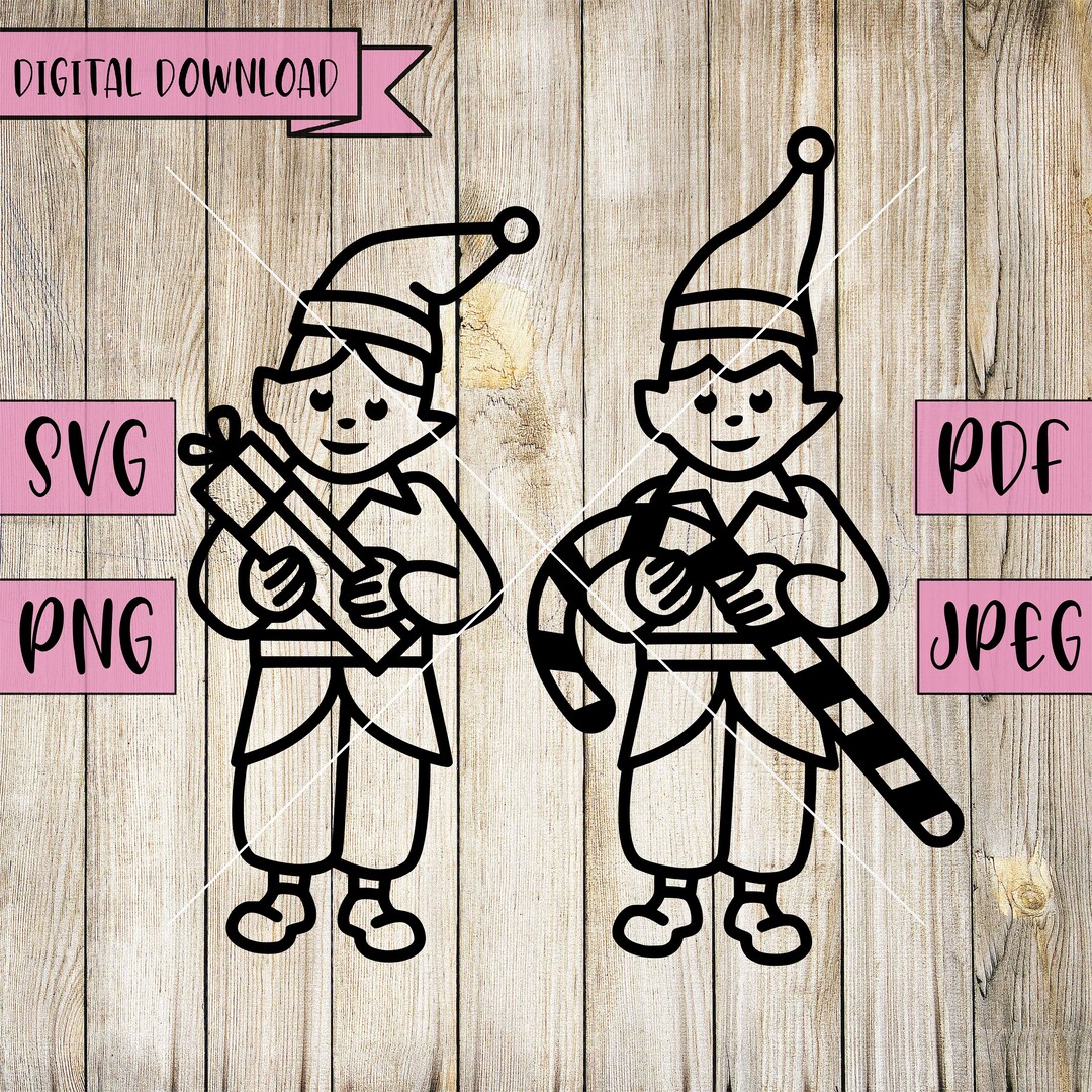Christmas Elves Svg, Elves Clipart, Santas Elves Decal, Holiday Svg ...