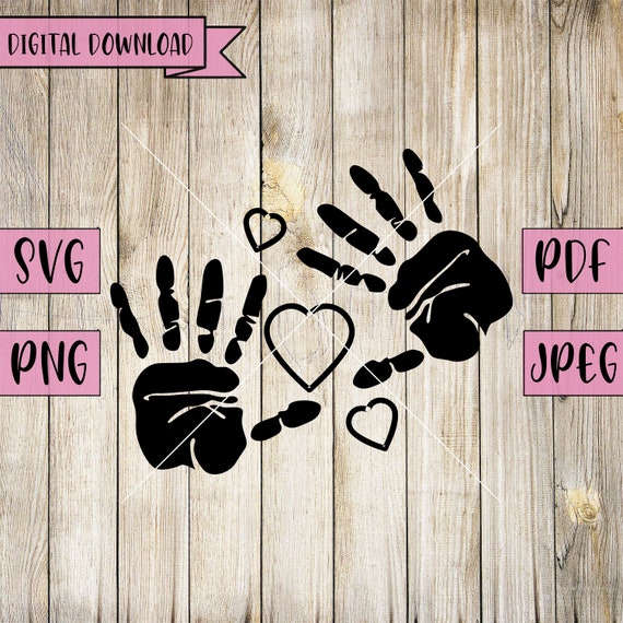 Handprint Svg Hand Svg Hand Prints Decal Hands Svg Baby - Etsy Hong Kong