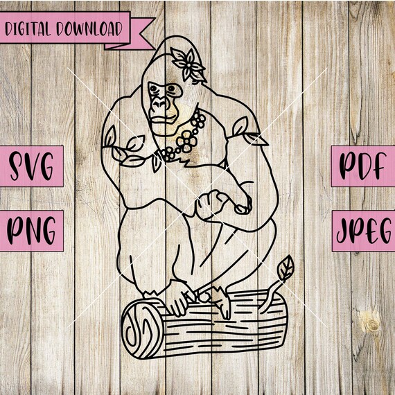 Ape svg ape clipart ape decal Gorilla svg Gorilla design | Etsy