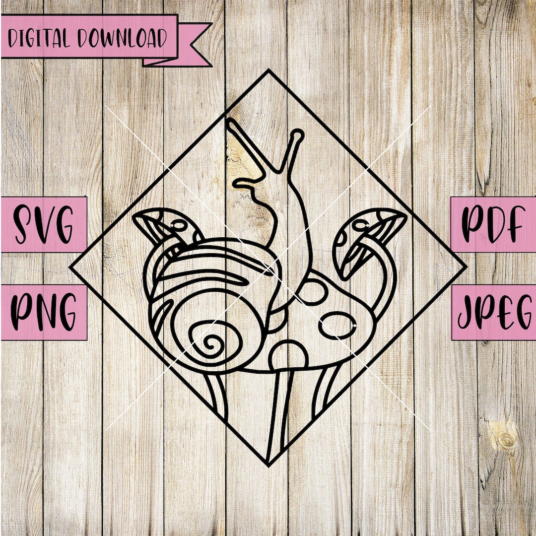 Snail Svg Snail Clipart Snail Decal Snail Art Svg Mushroom - Etsy