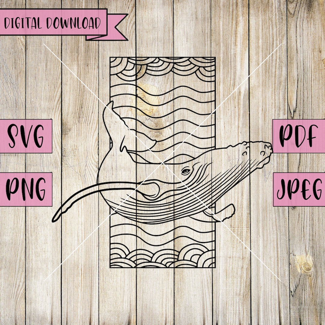 Whale Svg, Humpback Whale Svg, Ocean Decals, Whale Art Svg, Ocean ...