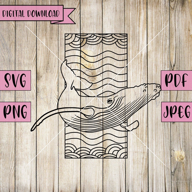 Whale Svg Humpback Whale Svg Ocean Decals Whale Art Svg - Etsy