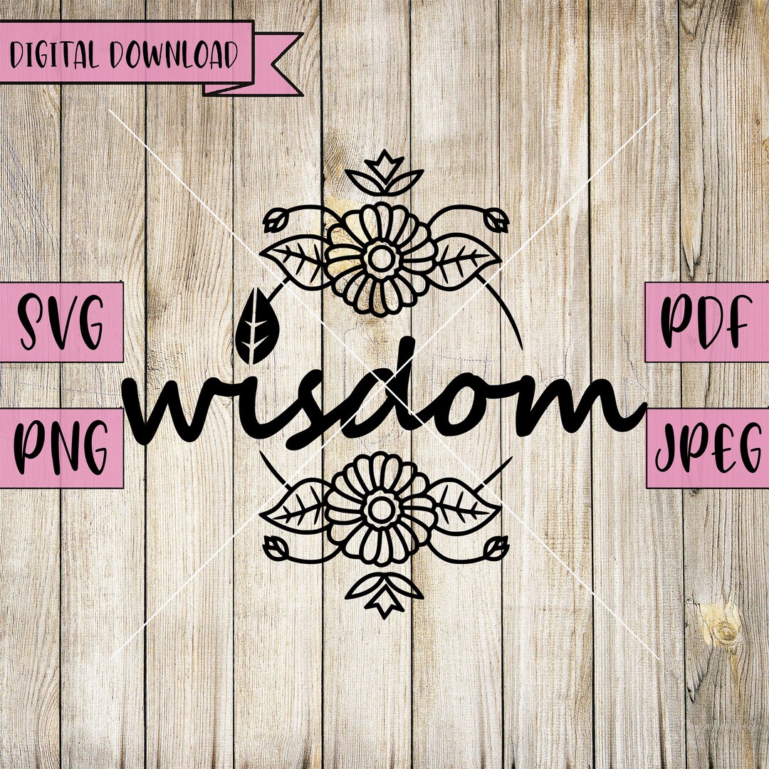 Wisdom Svg, Word Clipart, Wreath Decal, Word Wreath Svg, Word Svg ...