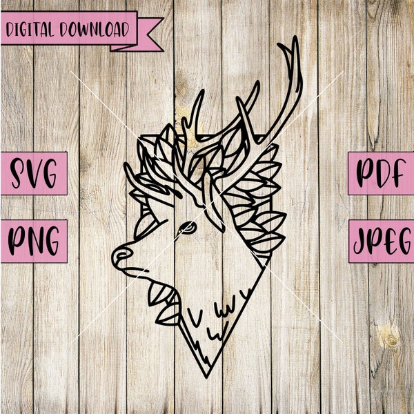 Deer Head Mount Svg - Etsy