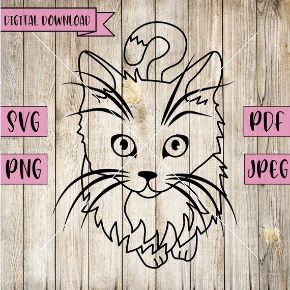 Cat Svg Fluffy Cat Svg Cat and Kittens Svgs Cat Png Cricut - Etsy