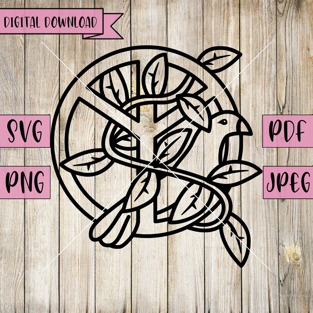 Peace Sign Svg, Peace Bird Vector, Peace Sign Bird Svg, Peace Vector ...