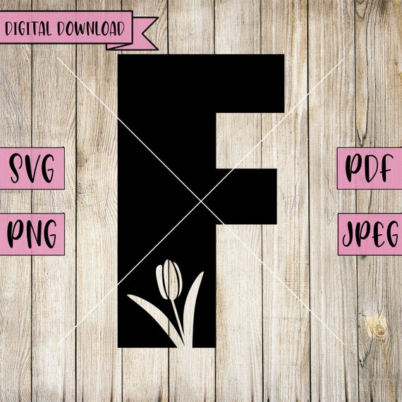 Letter F Svg Alphabet Clipart Floral Alphabet Decal Letters | Etsy