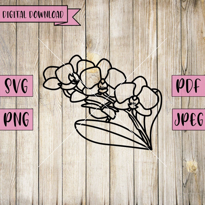 Orchid Svg Flower Clipart Orchids Decal Flower Svg Orchids - Etsy