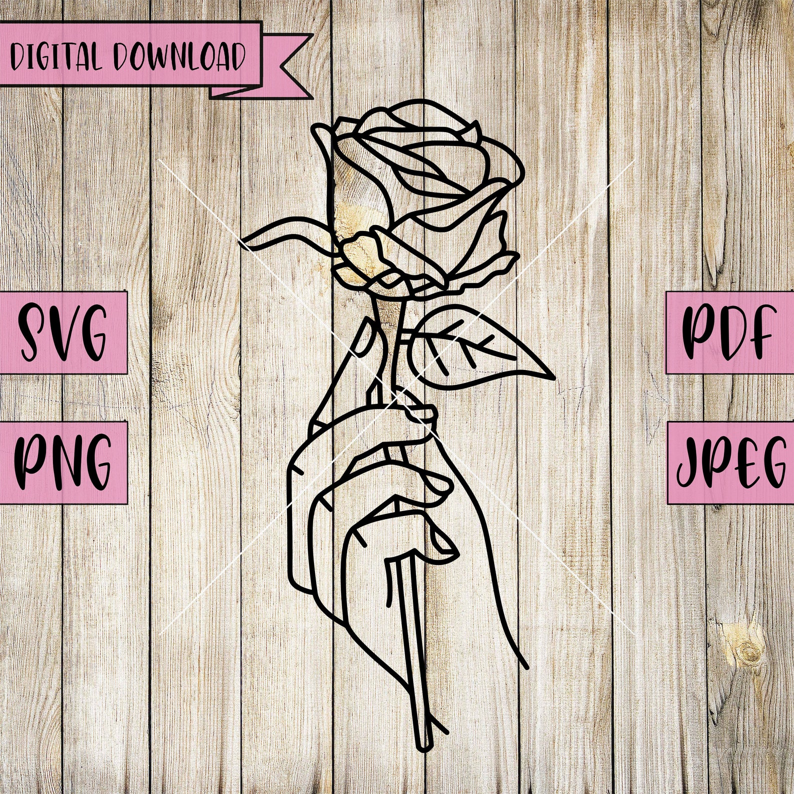 Holding Rose Svg Rose Hand Vector Rose Svg Hand and Rose - Etsy