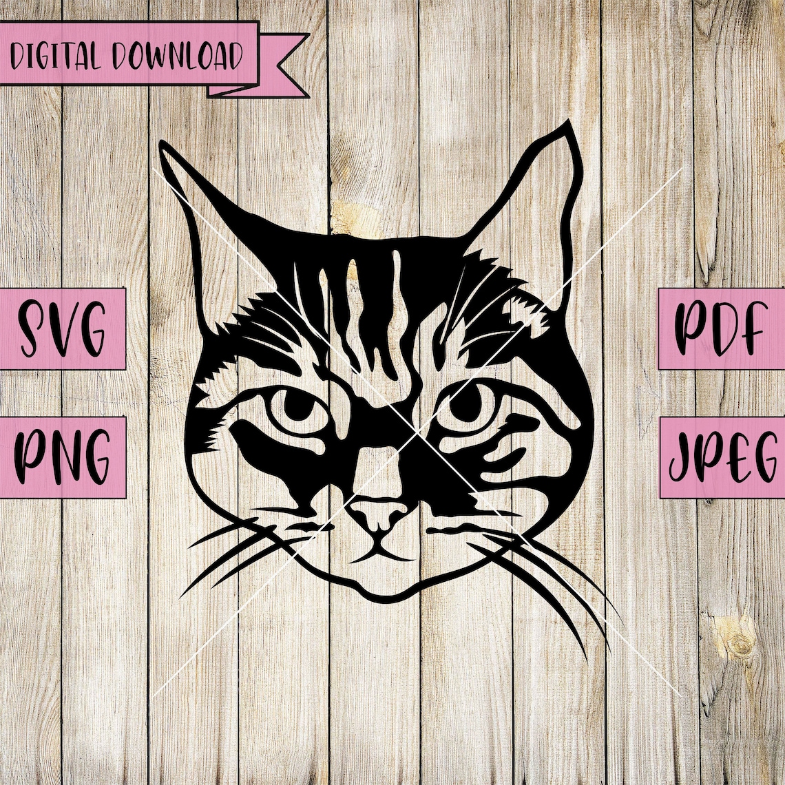 American Tabby Svg, Cat Breeds Svg, Cat Head Svg, Cat Mom Svg, Cats ...