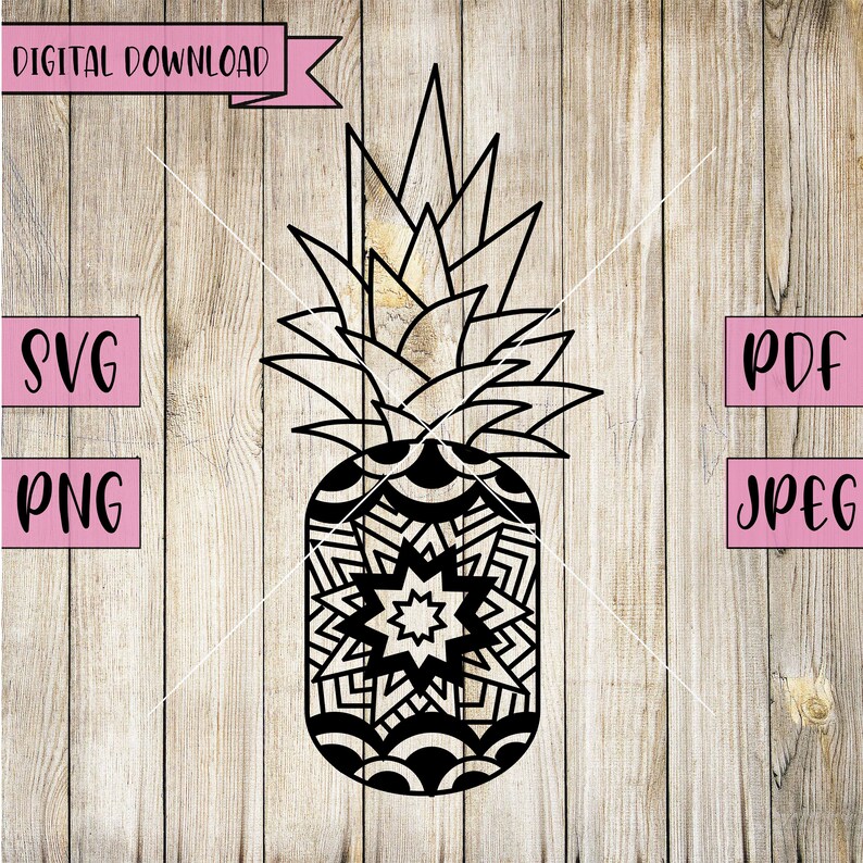 Pineapple svg pineapple mandala svg pineapple Clipart | Etsy