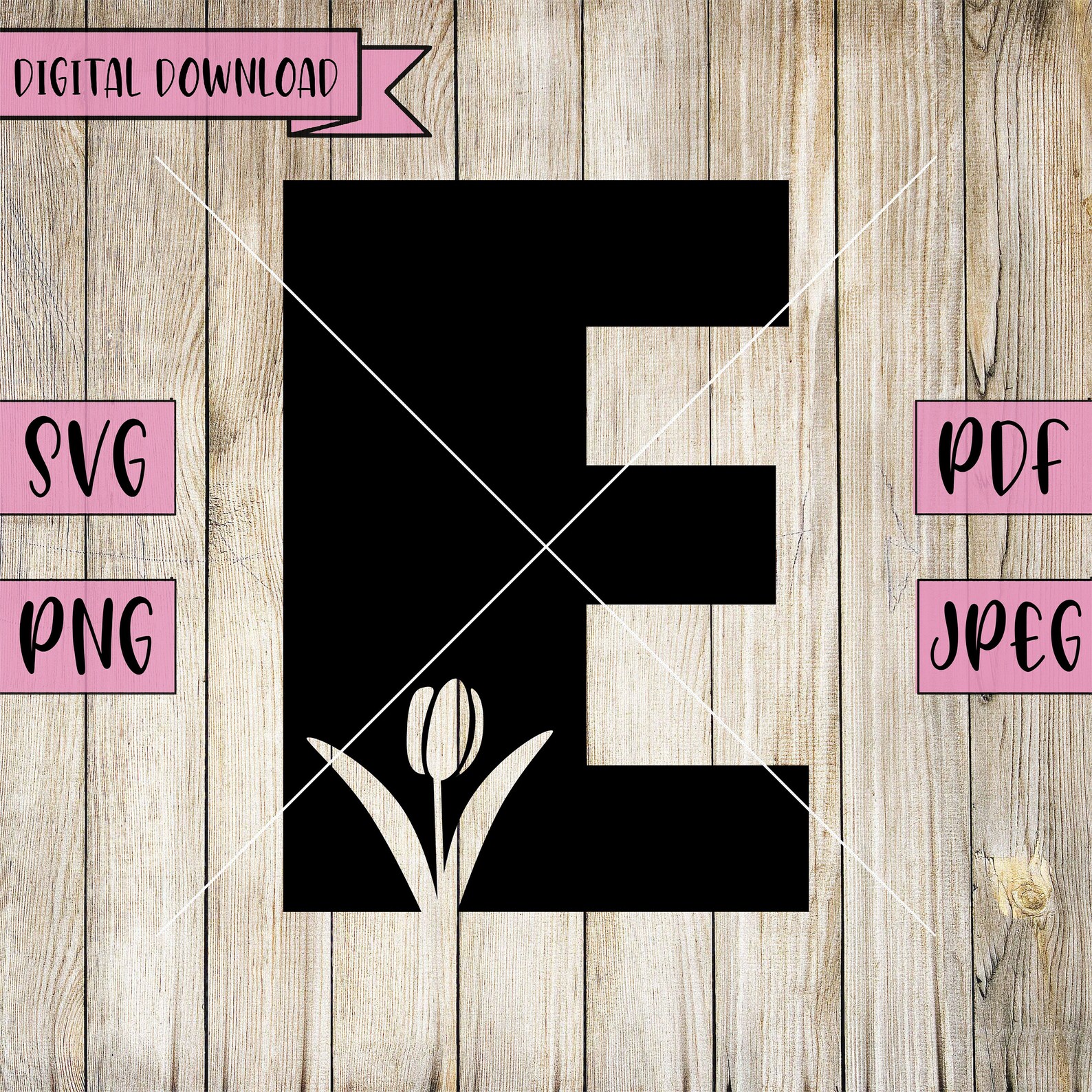 Letter E Svg Alphabet Clipart Floral Alphabet Decal Letters - Etsy