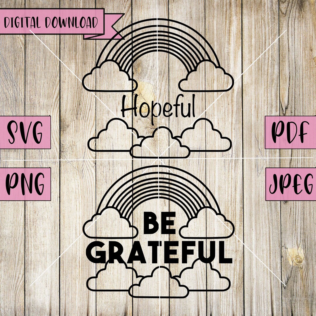 Rainbow Cloud (svg, Jpeg, Png, Pdf) Vector Cut Files (digital Download ...