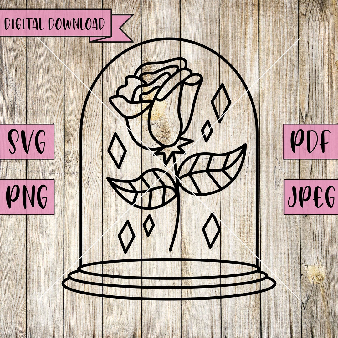 Enchanted Rose SVG, Beauty and the Beast, Cricut, Laser Cut Files ...