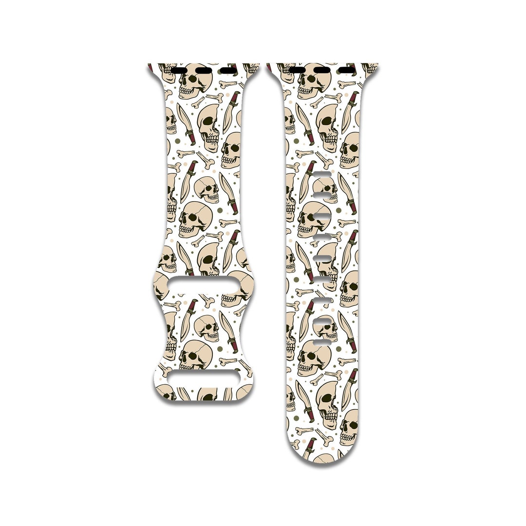 Skulls, Bones, Skeleton Watch Band Compatible With Apple Watch Series 1 ...