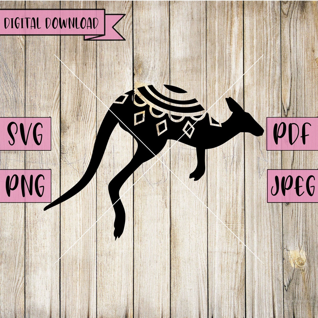 Kangaroos Svg, Kangaroo Svg, Safari Svg, Animal Svg, Kangaroo Decal ...