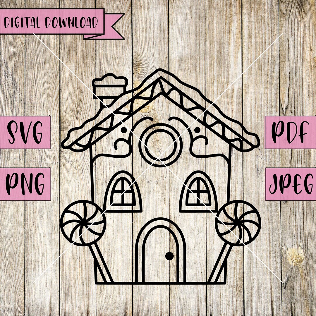 Gingerbread House Svg, Cookie House Svg, Candy House, Gingerbread, Cute ...