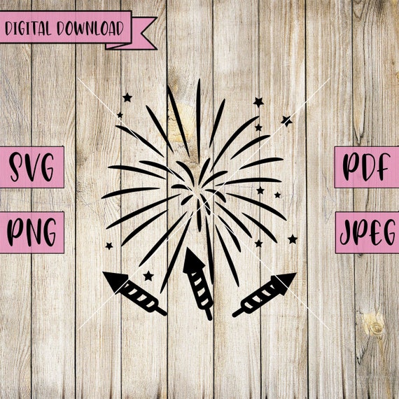 4th of July Svg Fireworks Svg Firework Decal Independence - Etsy