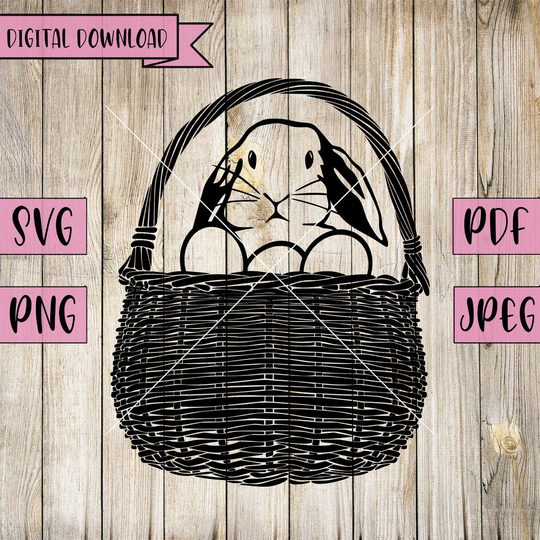 Easter Bunny Svg, Bunny Svg, Egg Svg, Easter Basket Svg, Animal Svg ...