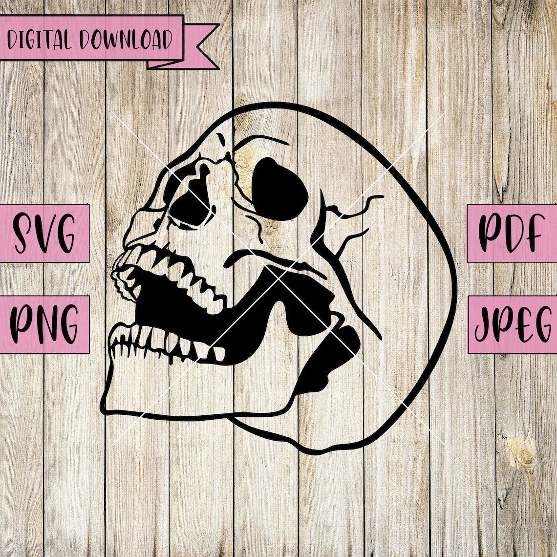 Skull Svg, Skull Svg, Skull Head Svg, Open Skull Head Svg, Skull Mouth ...