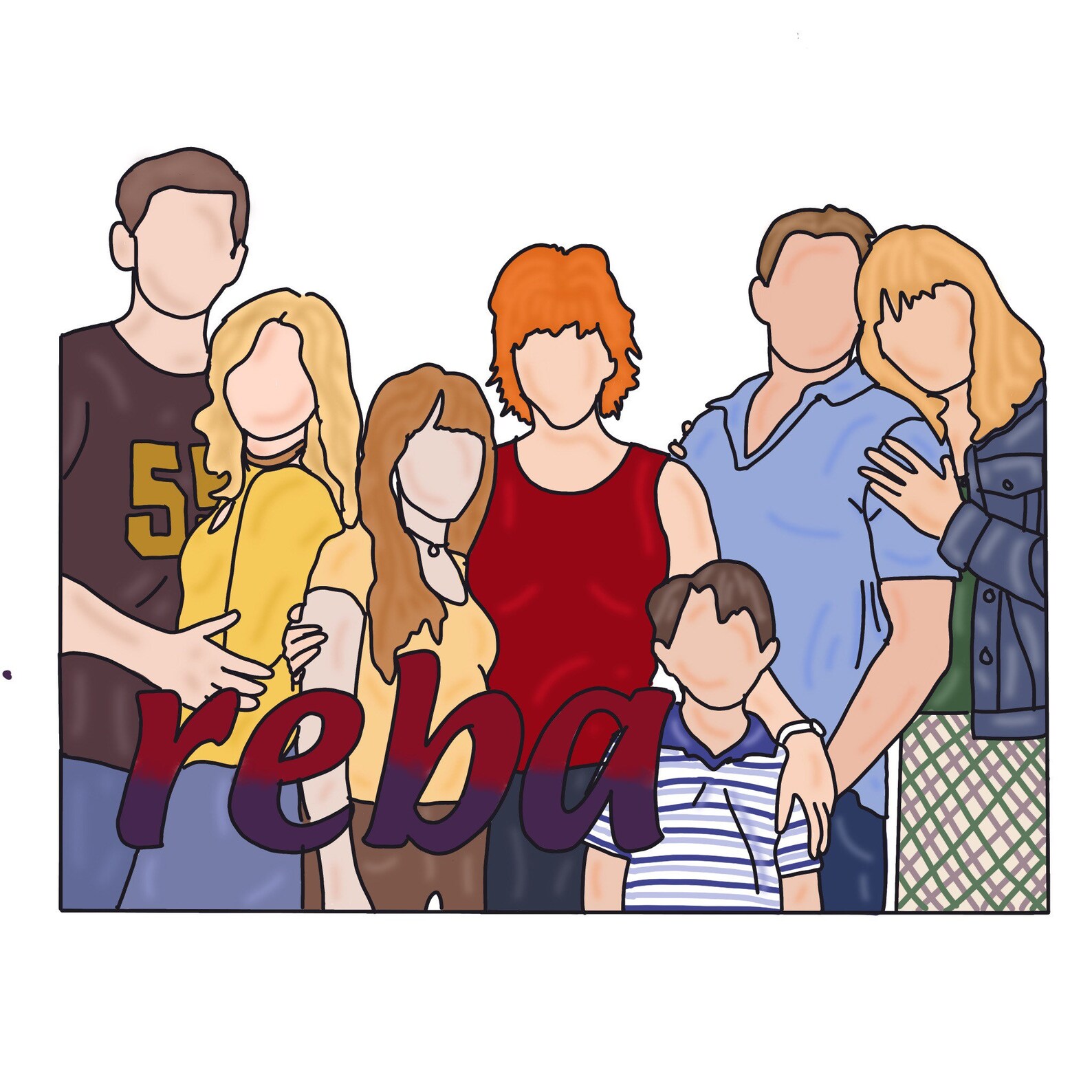 Reba 2000s Sitcom Barbra Jean Brock Family Tv - Etsy