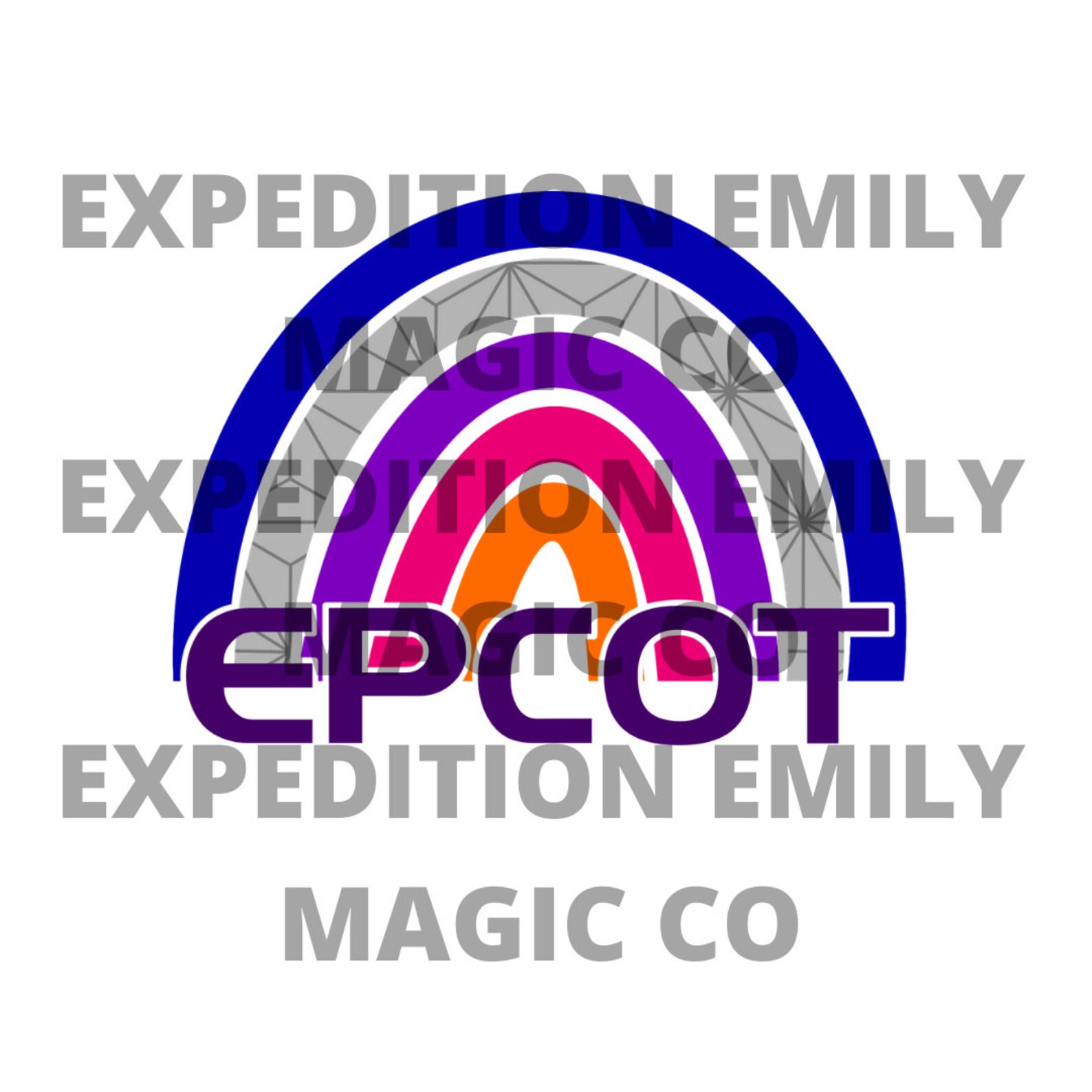 EPCOT Rainbow Sticker // EPCOT Sticker // Disney World Sticker - Etsy