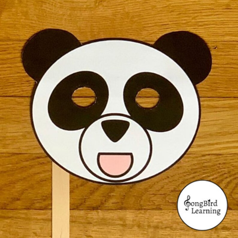 Printable Jungle Animal Party Masks- Panda, Tiger, Jaguar, Monkey, DIY ...
