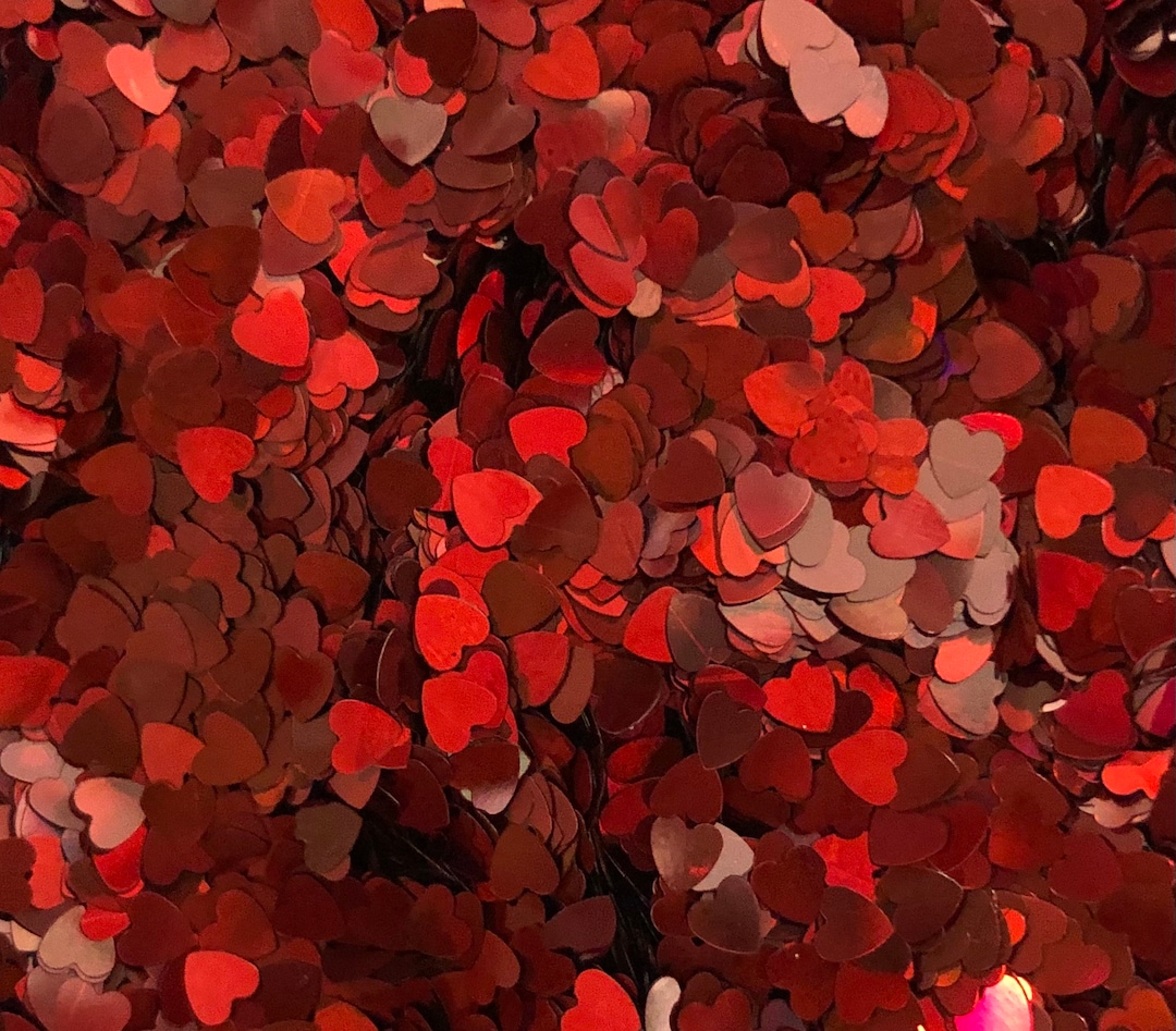 Red Holographic Heart Shaped Glitter - 3mm - Etsy