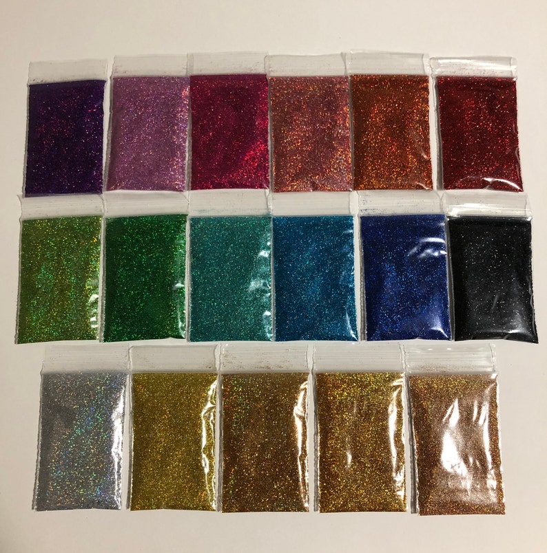 Fine Rainbow Holographic Glitter Mix Packs you pick the | Etsy