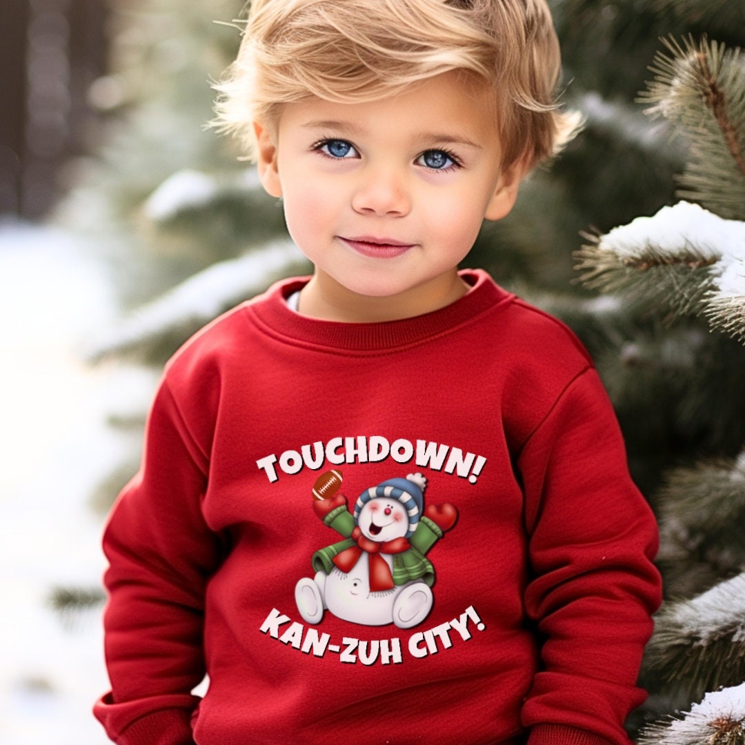 Kansas City Chiefs Youth Crewneck Sweatshirt, Red Kids Chiefs Gameday ...