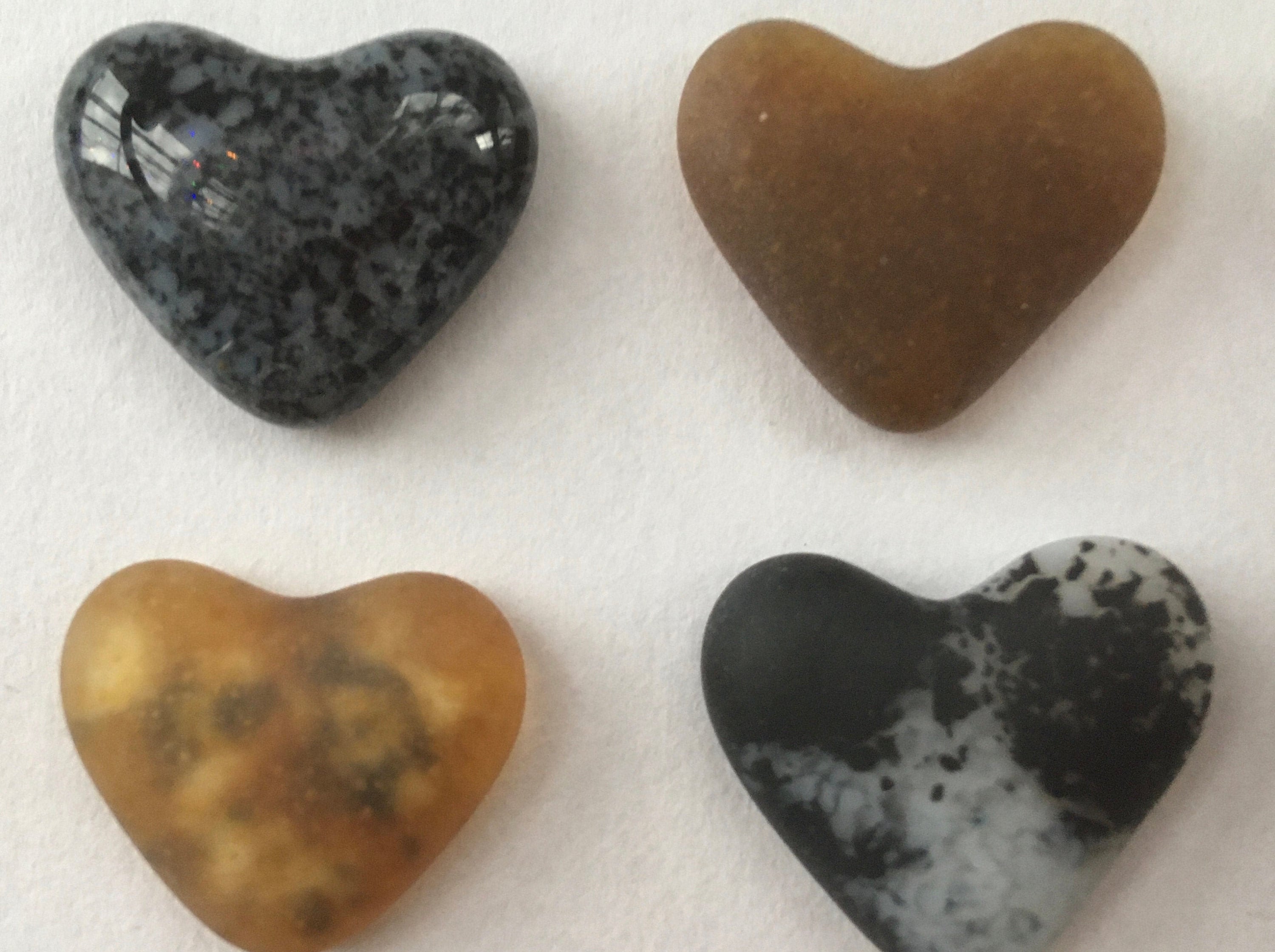 2 Pet Coloured Memory Pebbles Encasing Fur or Ashes Individually Made ...