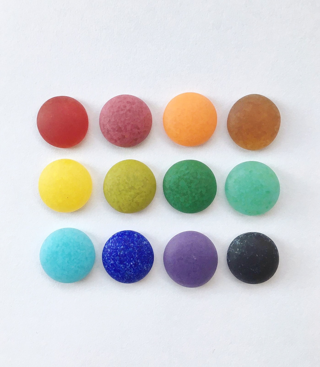 2 Glass Memory Pebbles Made to Commission. Individually Made Encasing ...