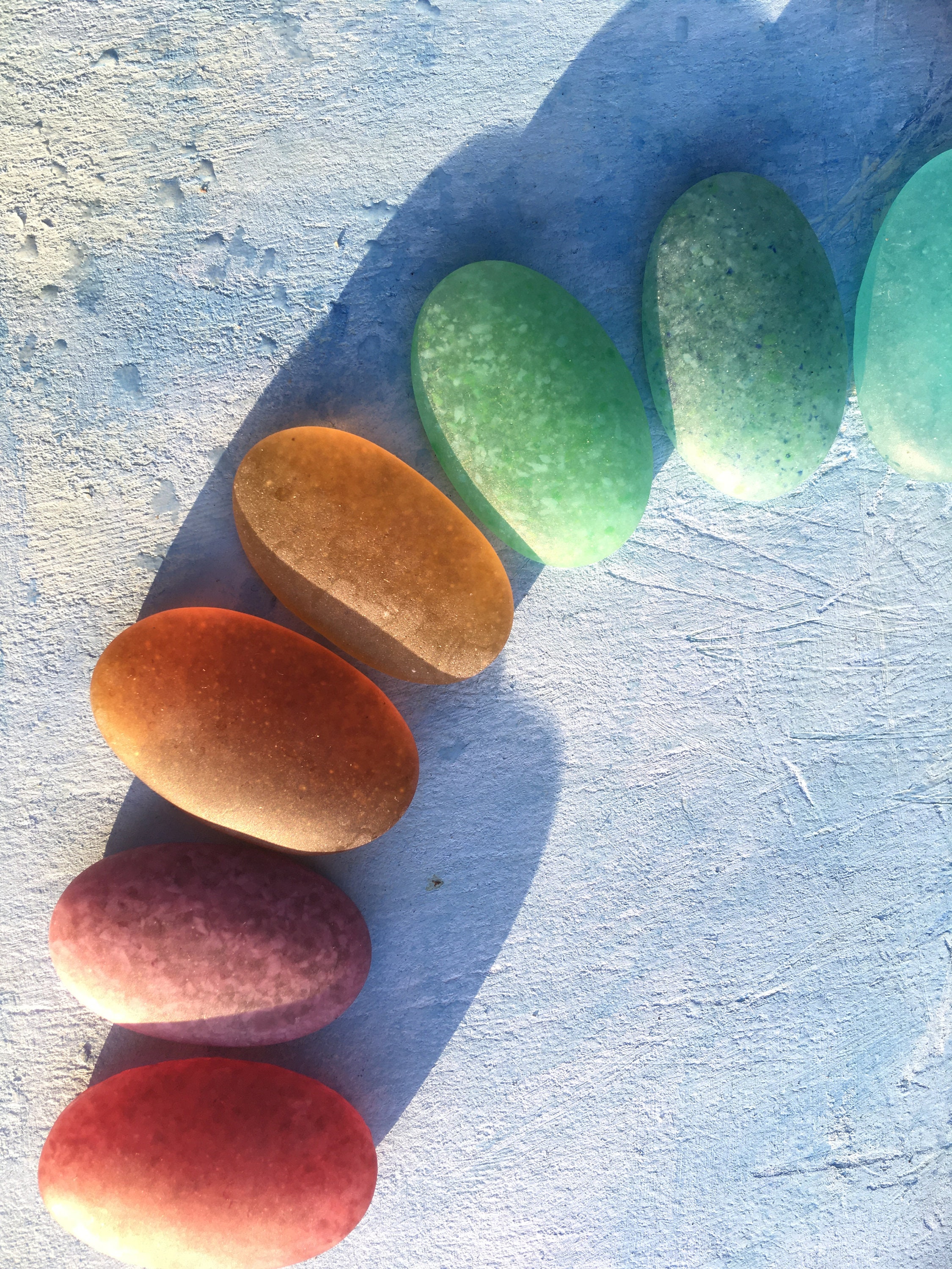3 Sea Glass Look and Feel Memory Pebbles Made Individually to ...