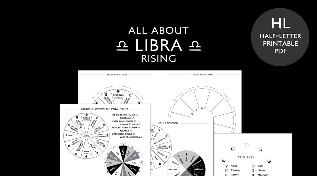 Libra Rising Sign Astrology: Birth Chart Meaning (PDF Digital Delivery ...