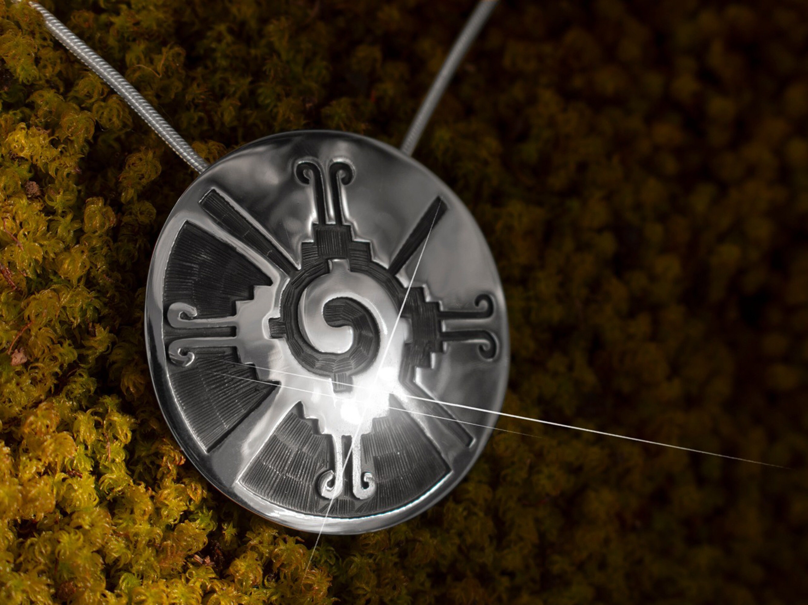 Hunab-ku Silver Necklace, Unisex Silver Pendant, Nogender Esoteric ...