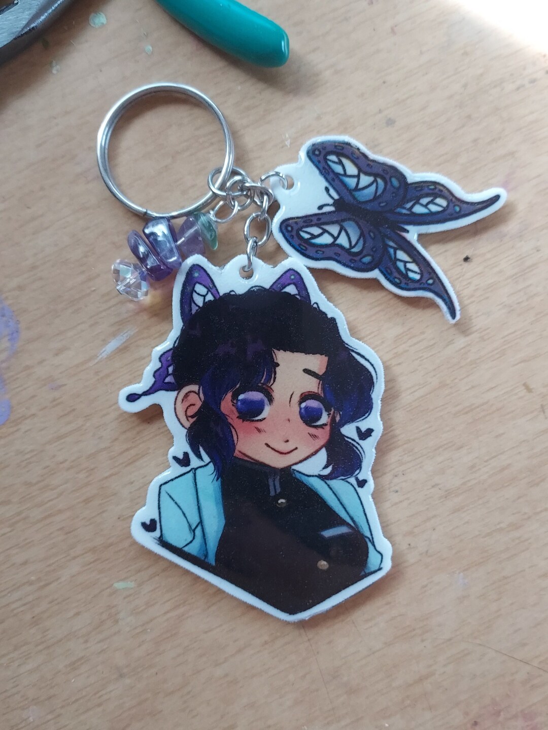 Demon Killer Shinob Anime Handmade Character Keychain - Etsy