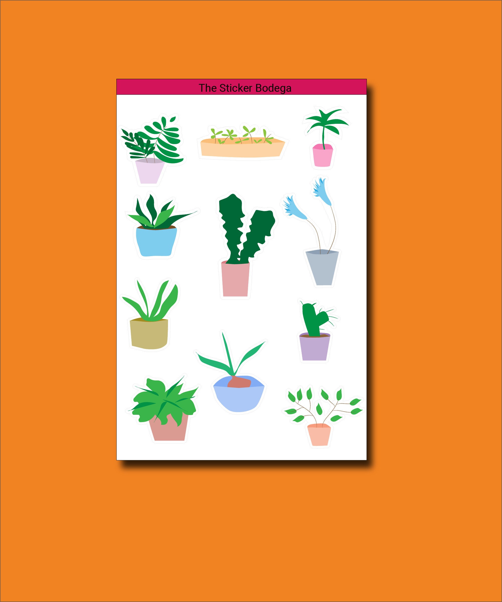 Potted Plant Stickers Sheet Bullet Journal Stickers - Etsy