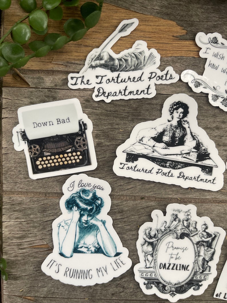 The Tortured Poets Department Themed Sticker Pack - Etsy