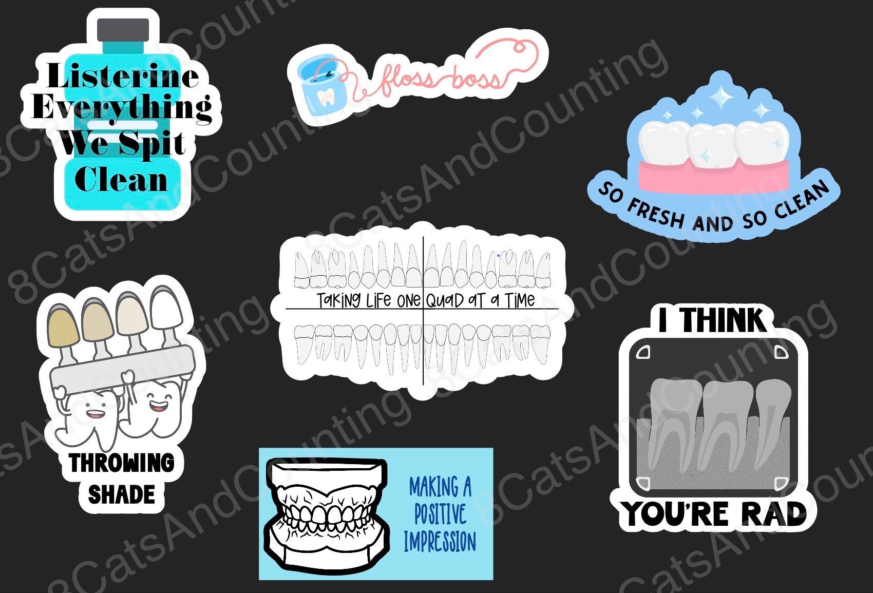 Dental Sticker Pack 5 - Etsy