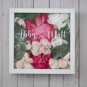 Personalized Wedding Bouquet Shadow Box Personalized Wedding - Etsy