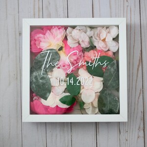 Personalized Wedding Bouquet Shadow Box Personalized Wedding - Etsy