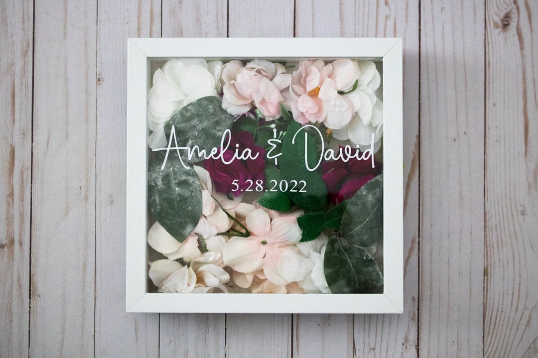 Personalized Wedding Bouquet Shadow Box Personalized Wedding - Etsy