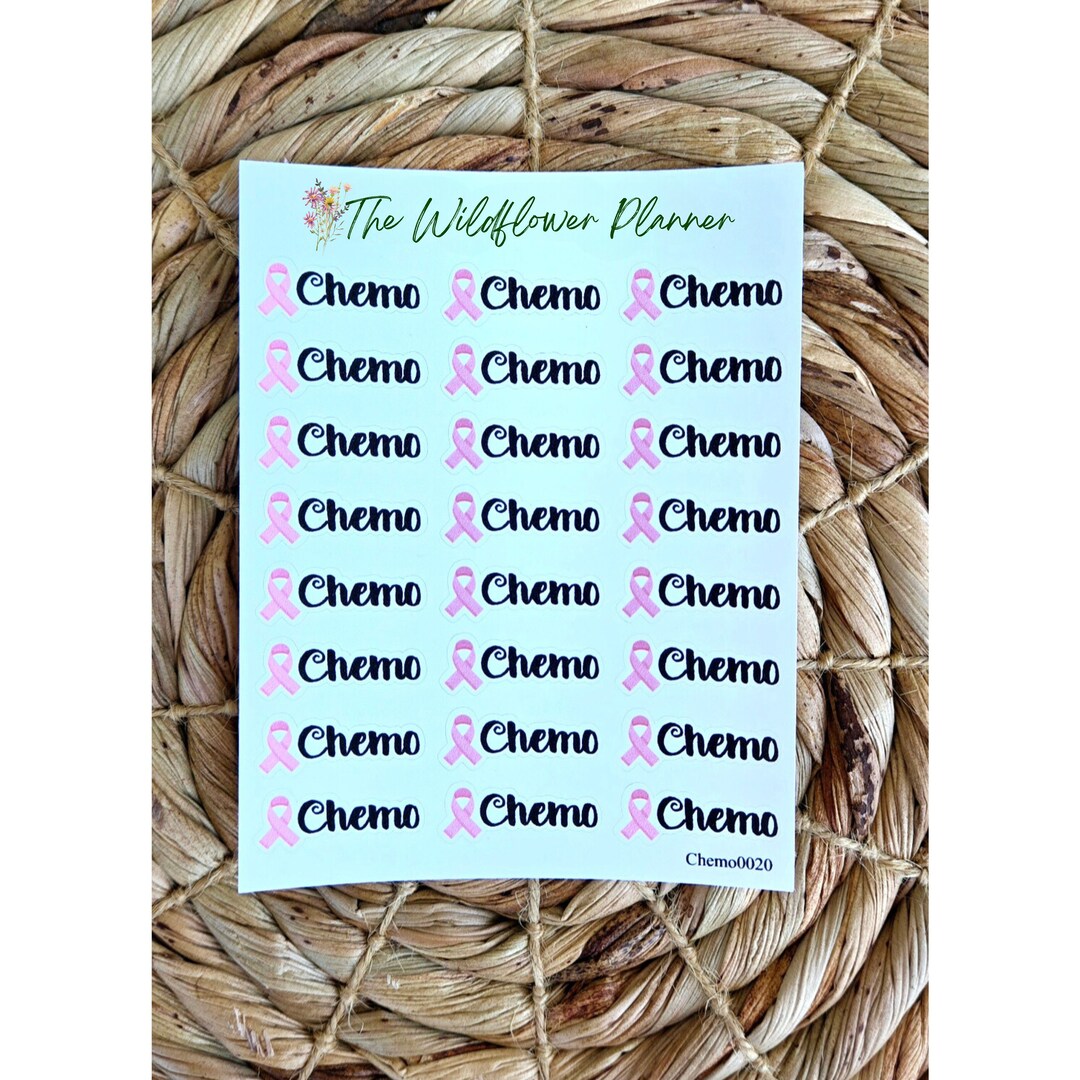 Breast Cancer Chemo Planner Stickers | Chemotherapy Tracker - Etsy