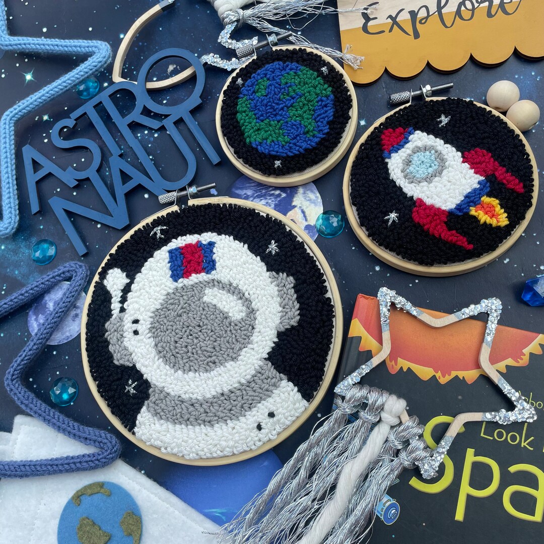 Punch Needle Space Themes Hoops - Etsy