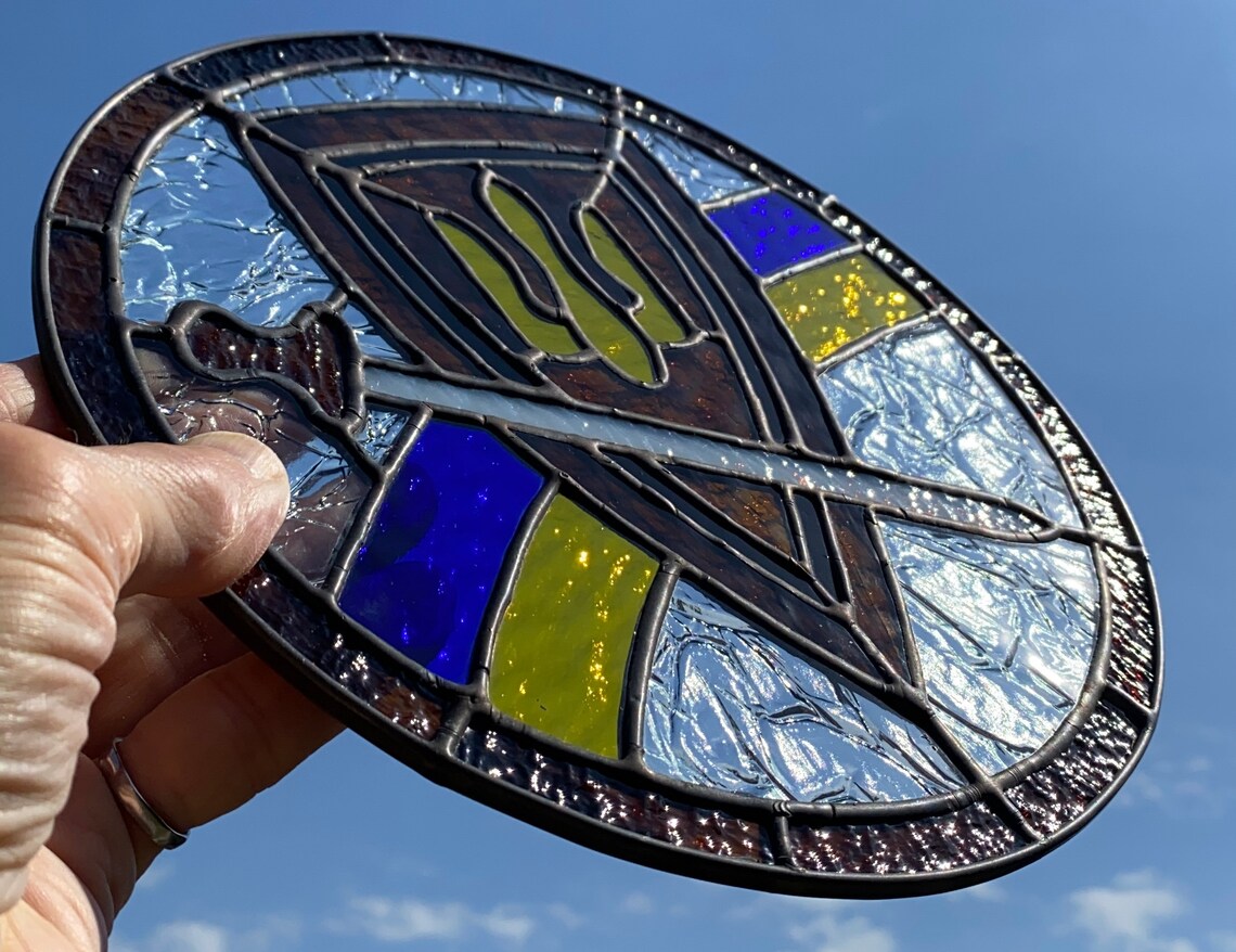 Ukrainian Trident Tryzub Shield and Sword - Etsy