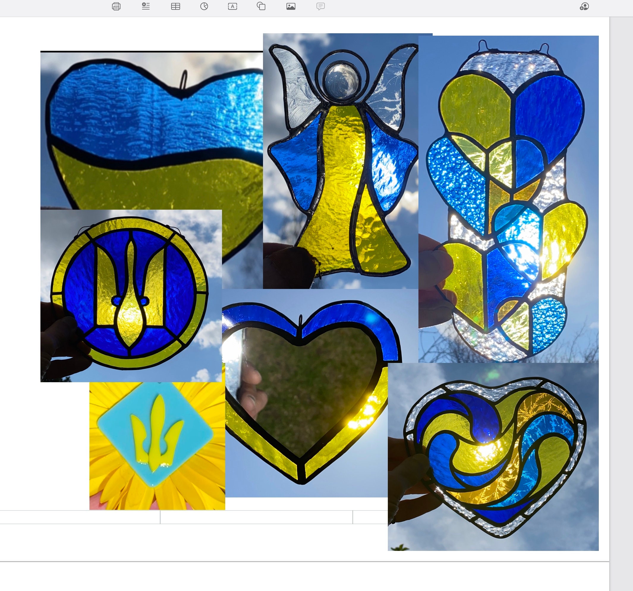 Ukrainian Blue Yellow Stained Glass Warehouse - Etsy